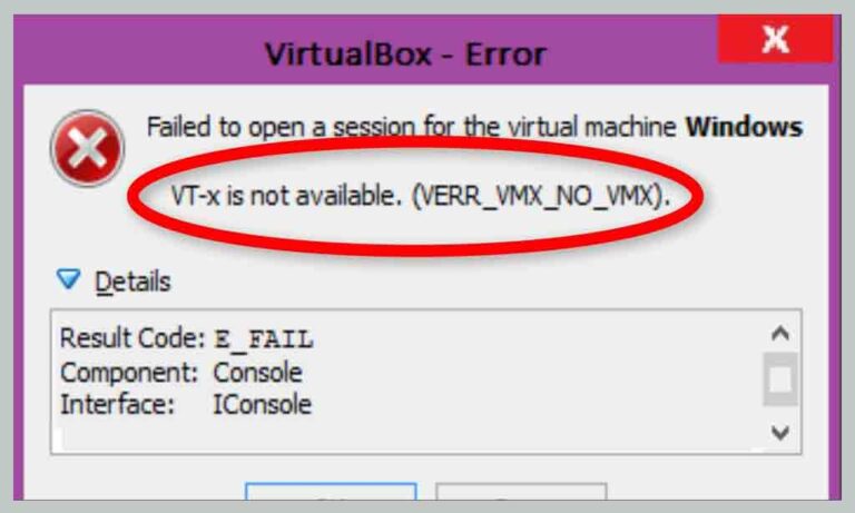 Fix: [VirtualBox] – VT-x Is Not Available Error – (VERR_VMX_NO_VMX) » TechMaina